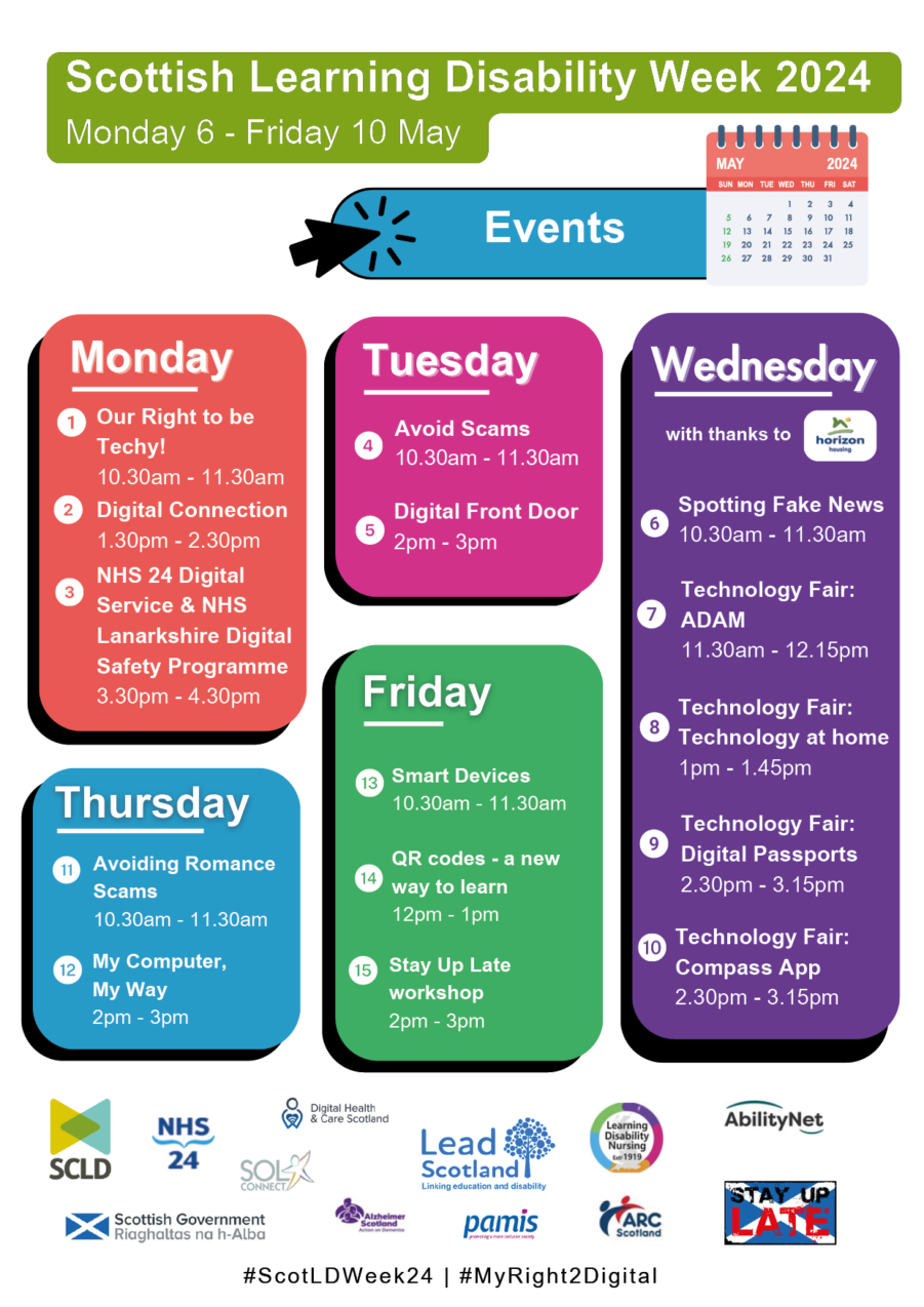 Online events – Scottish Learning Disability Week 2024 - SCLD
